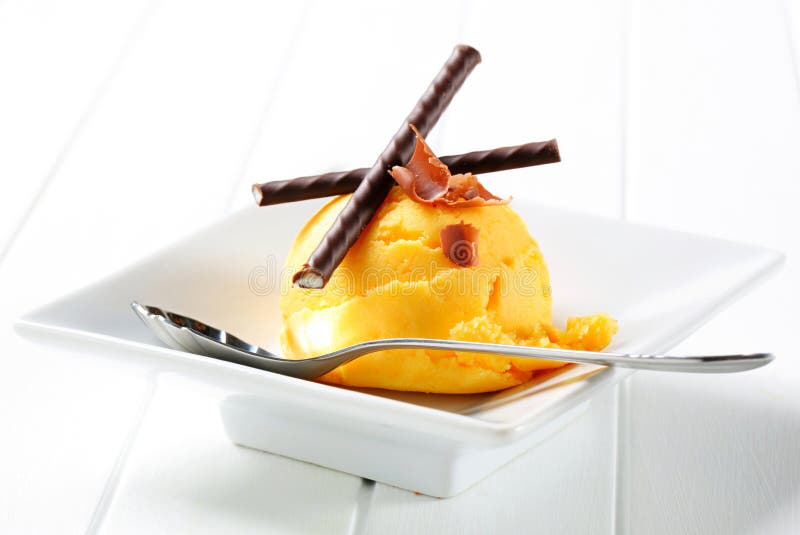 Ice cream with mint sticks stock image. Image of frozen - 31633579