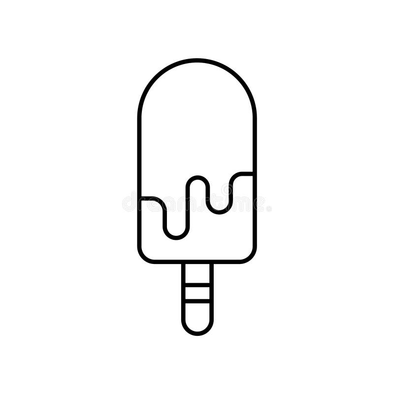 Ice Cream Outline Vector Icon that Can Easily Edit or Modify. Stock ...