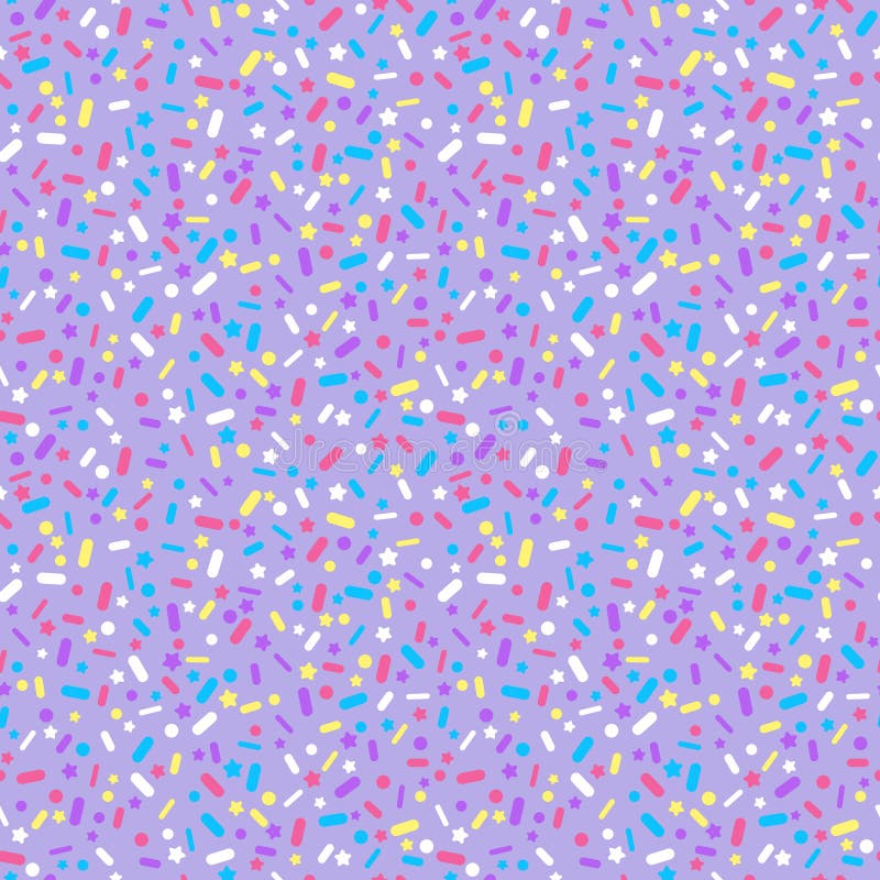 Sprinkles Mix Seamless Pattern Stock Illustration - Illustration of ...