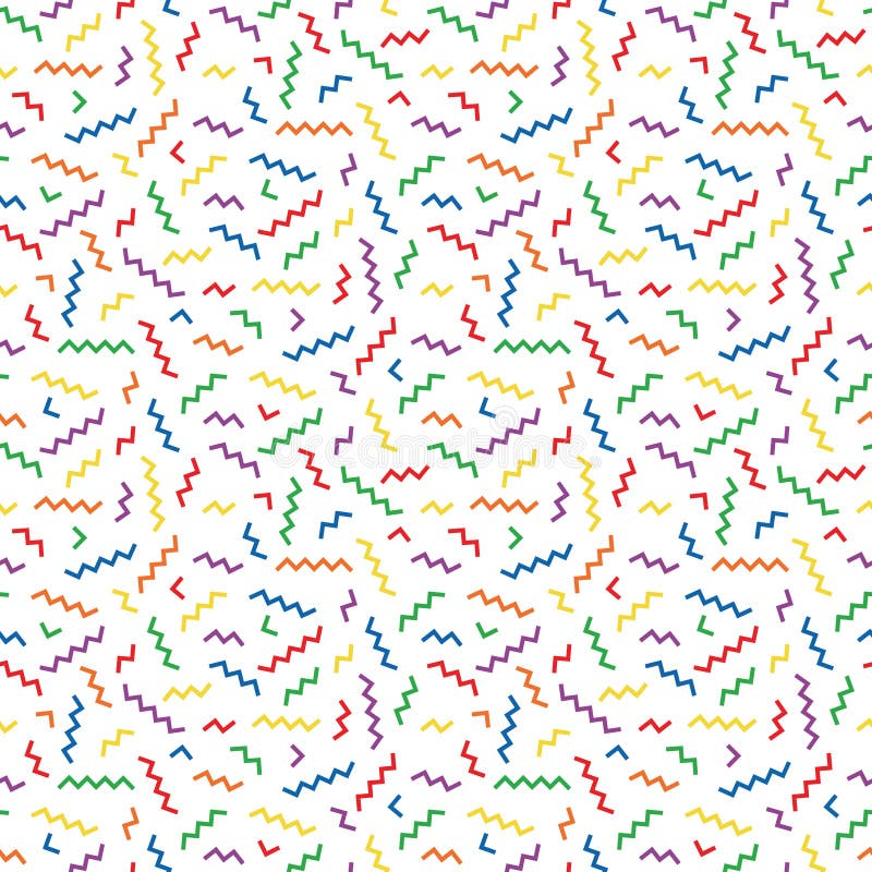 Rainbow Confetti Seamless Pattern Stock Illustration - Illustration of ...