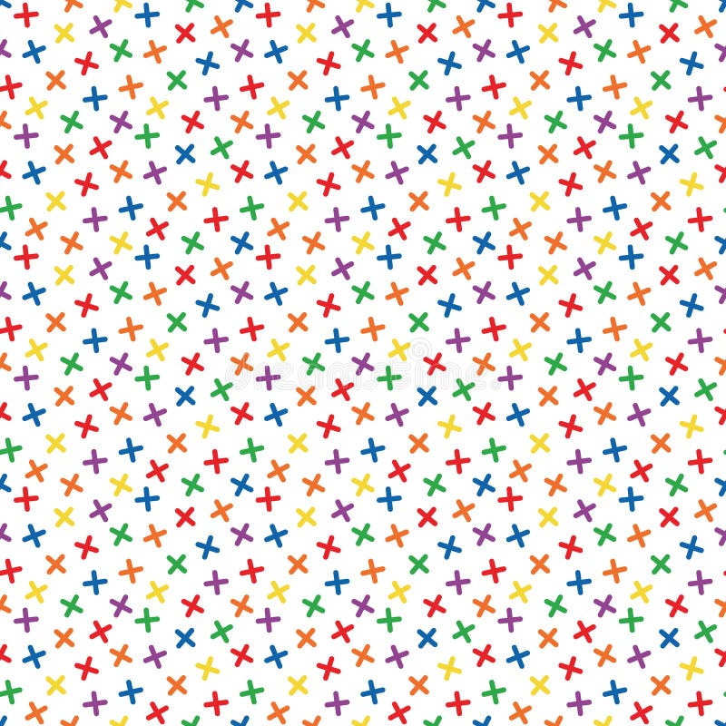 Rainbow Confetti Seamless Pattern Stock Illustration - Illustration of ...