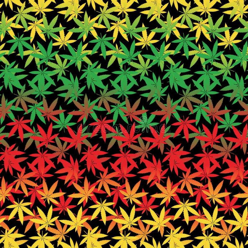 Marijuana Seamless Pattern stock illustration. Illustration of glowing ...