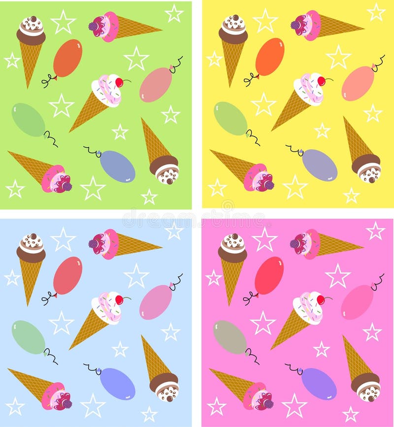 Ice cream pattern seamless stock illustration. Illustration of ...