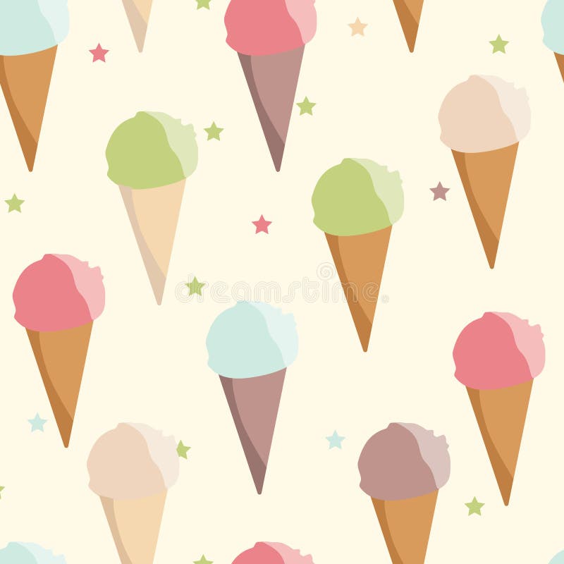 Ice cream pattern stock vector. Illustration of design - 58467756
