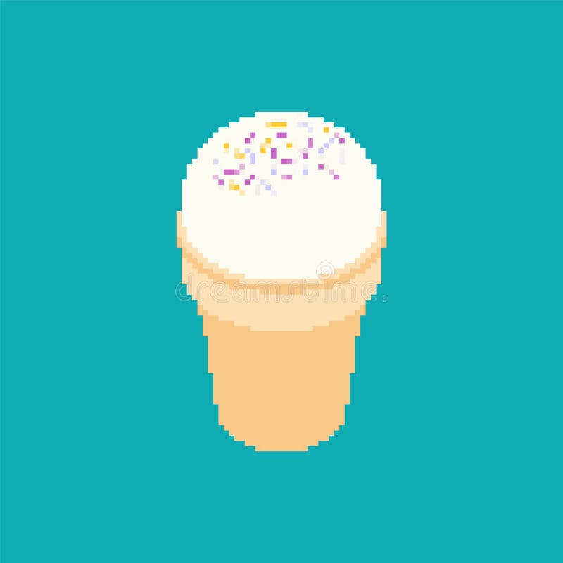 Ice Cream Pixel Art. Sweets 8 Bit Stock Vector - Illustration of game ...