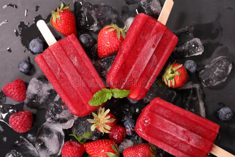 Ice Cream and Popsicles Isolated on White Stock Photo - Image of ...