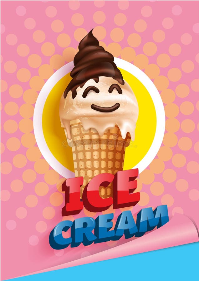 Ice Cream Poster stock vector. Illustration of label - 68912133