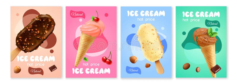 Ice Cream Poster stock vector. Illustration of label - 68912133