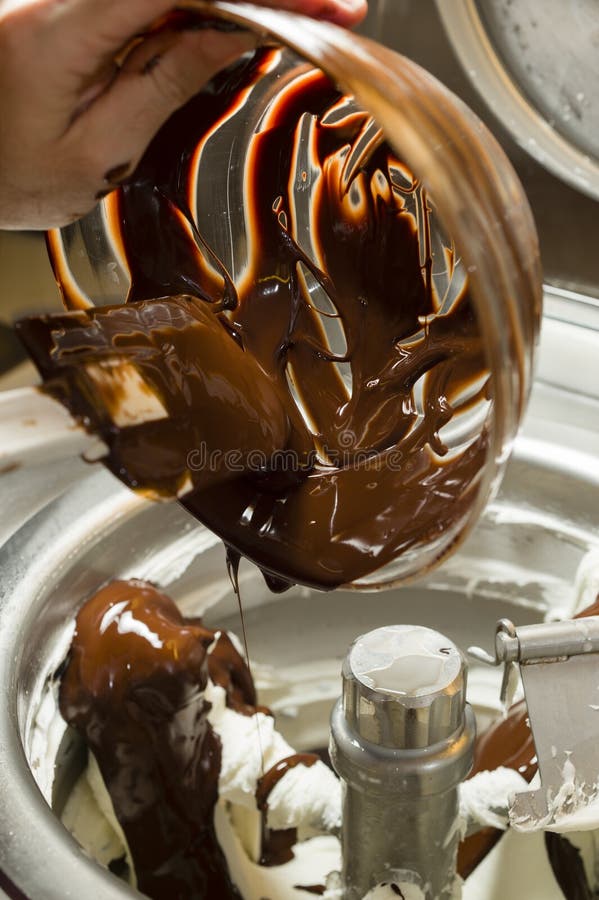 Ice cream preparation stock photo. Image of factory, summer - 45462282
