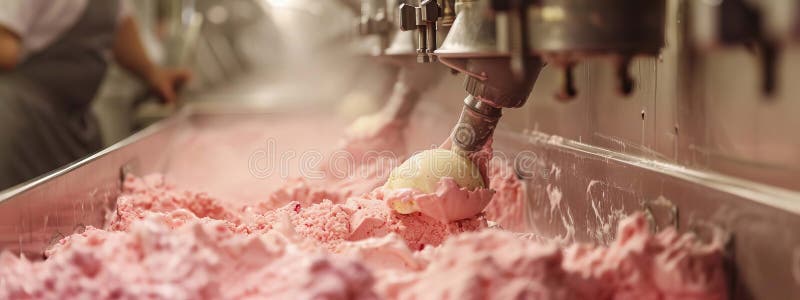 Ice Cream Production, Generative AI, Stock Illustration - Illustration ...