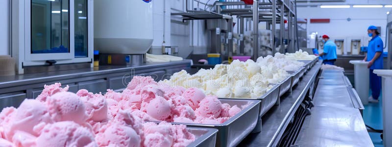 Ice Cream Production, Generative AI, Stock Illustration - Illustration ...