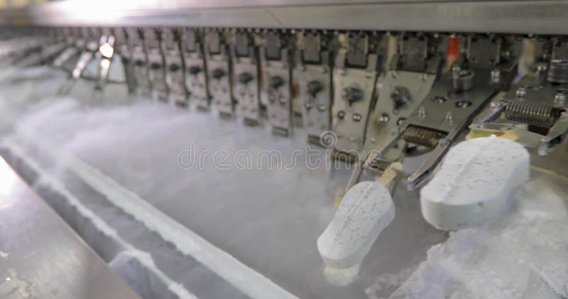 Ice Cream Production Process. Industrial Production of Ice Cream. Ice ...