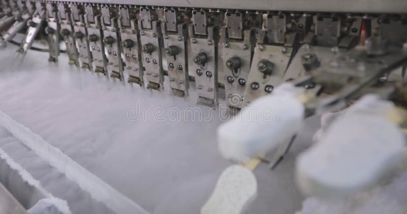 Ice Cream Production Process. Industrial Production of Ice Cream. Ice ...