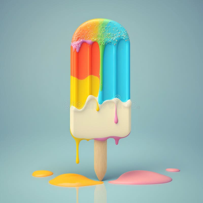 Rainbow Ice Cream Stick Stock Illustrations – 438 Rainbow Ice Cream ...