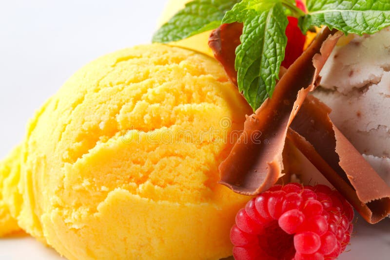 Scoops of yellow ice cream stock photo. Image of yellow - 28553784