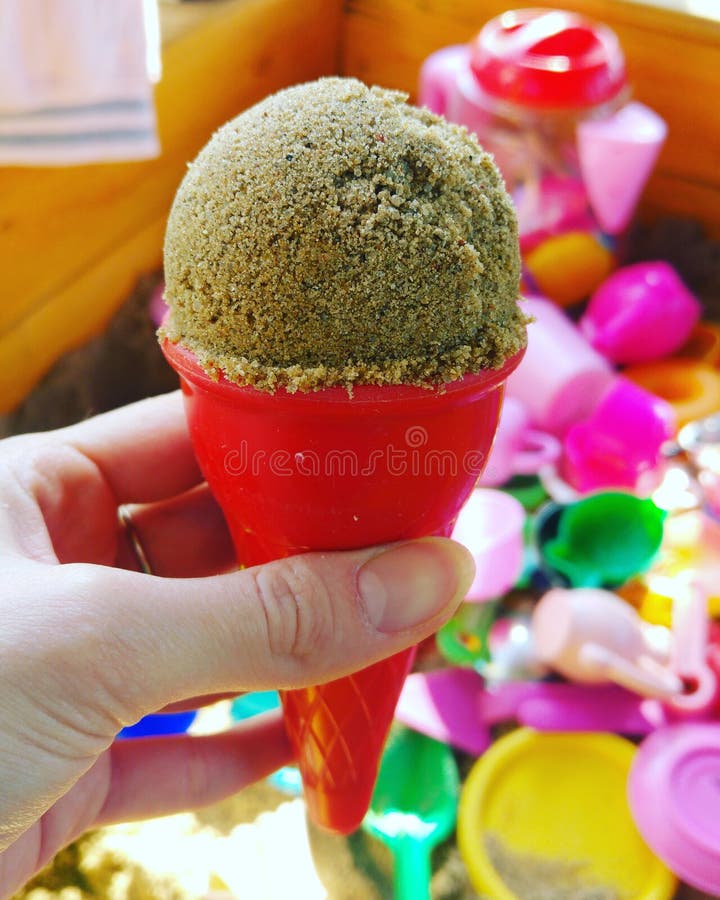 Ice cream stock image. Image of cream, play, sand, icecream - 93019577