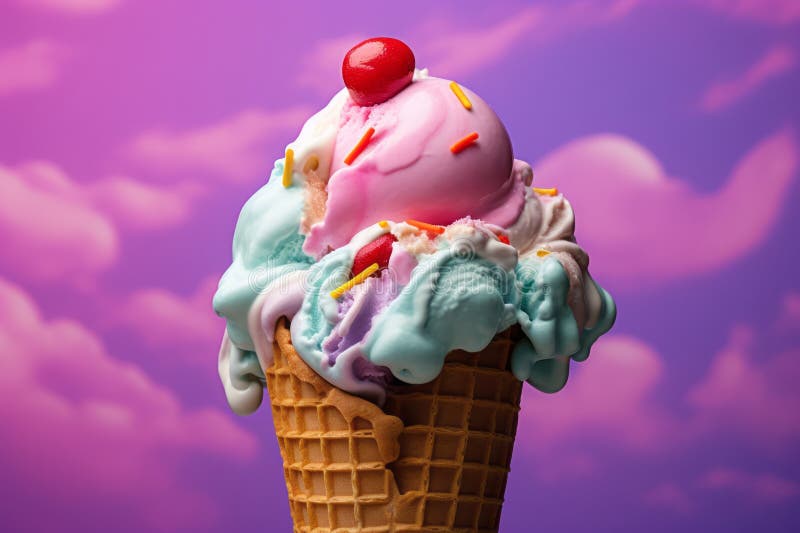 Ice cream scoops stock photo. Image of cream, dairy - 301337324