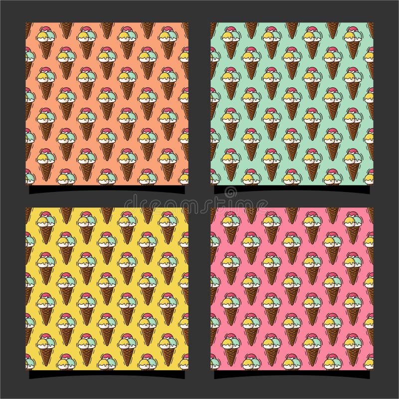 Ice Cream Seamless Pattern DesignIce Cream Seamless Pattern Premium ...