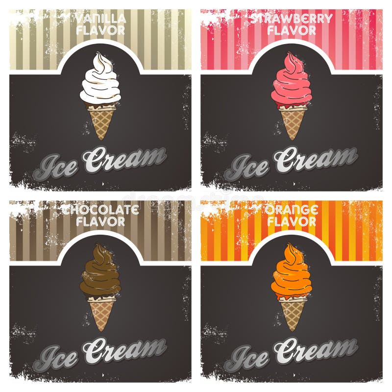 Ice cream set stock vector. Illustration of cream, cone - 40006039