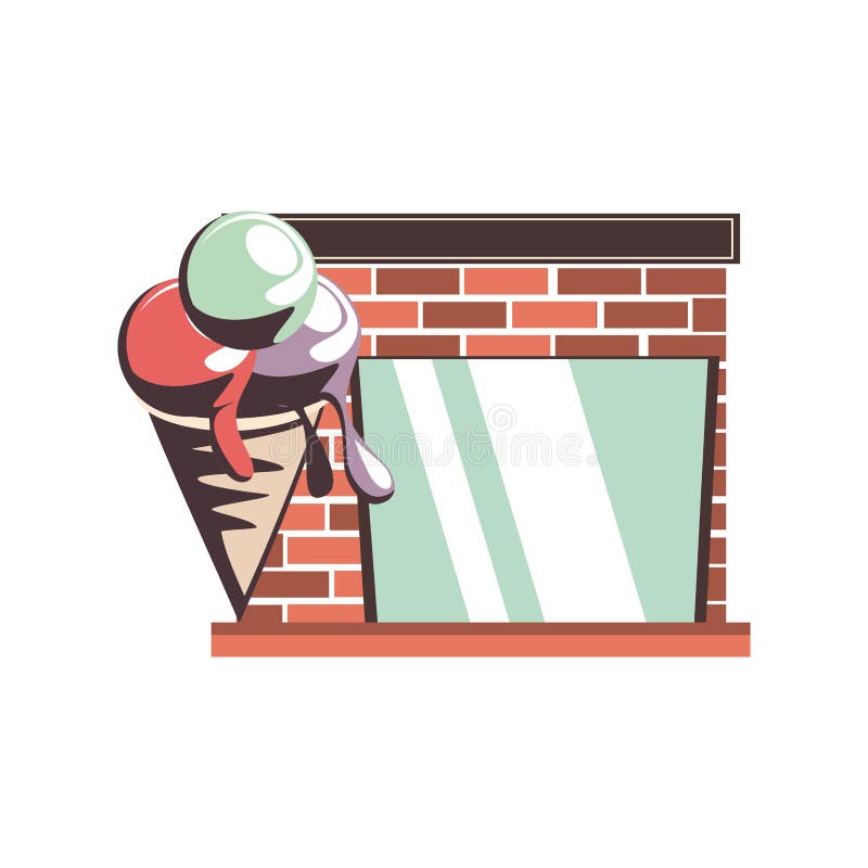 Ice Cream Shop Building Front Stock Illustrations – 624 Ice Cream Shop ...