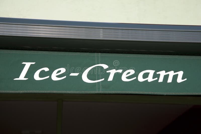Ice Cream Sign stock image. Image of green, sign, text - 28410901