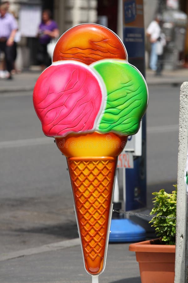 Ice cream sign stock photo. Image of confection, seasonal - 9815224