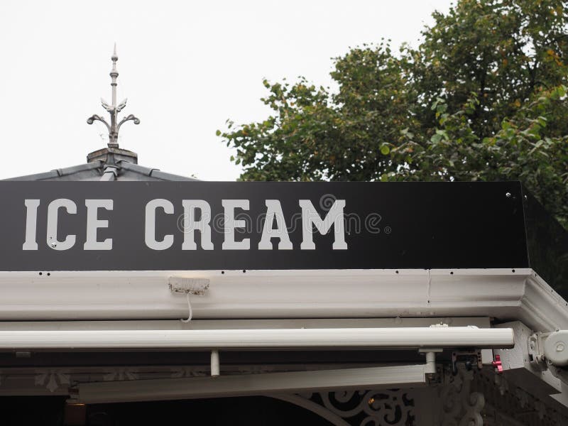 Ice cream sign stock photo. Image of nutrition, cream - 293522446