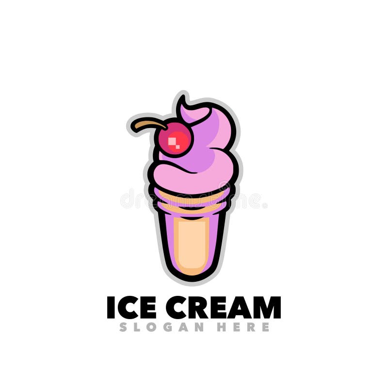 Ice cream simple stock vector. Illustration of cartoon - 285286538