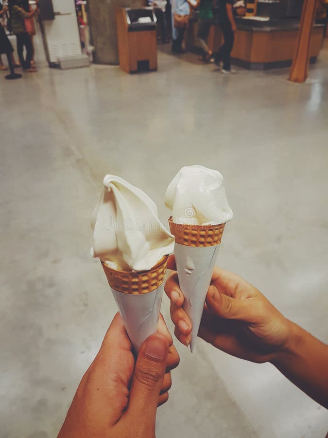Ice cream!!! stock photo. Image of soft, cone, cold, sweet - 97078314
