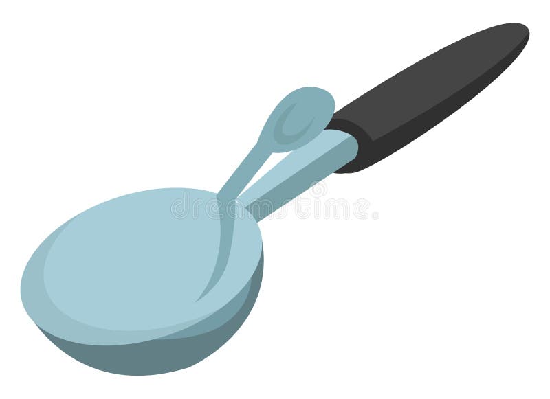 Ice Cream in a Cup with a Spoon Stock Vector - Illustration of mousse ...