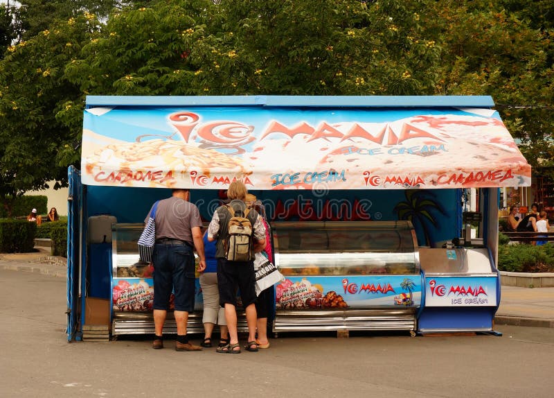 Ice cream stand editorial stock photo. Image of selling - 44775828