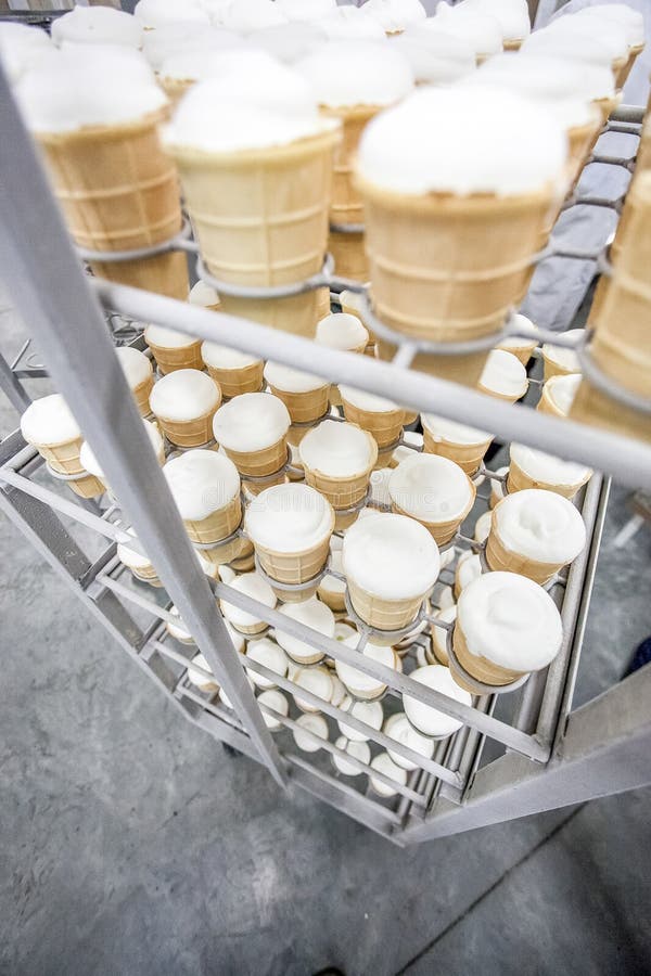 Ice Cream Standing Stack Milk Factory Fridge Stock Photos - Free ...