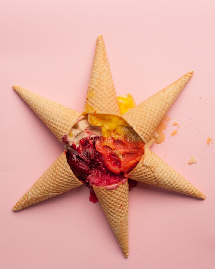 Ice-Cream Star stock image. Image of food, melting, fruit - 34863687