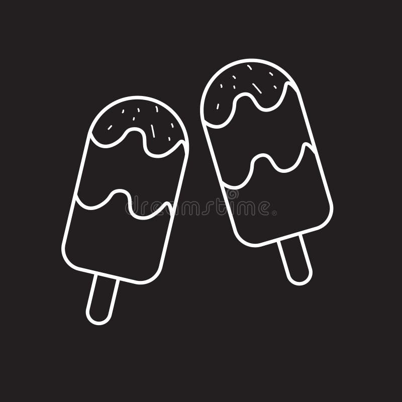 Ice Cream Stick Line Art Vector Design Stock Illustration ...