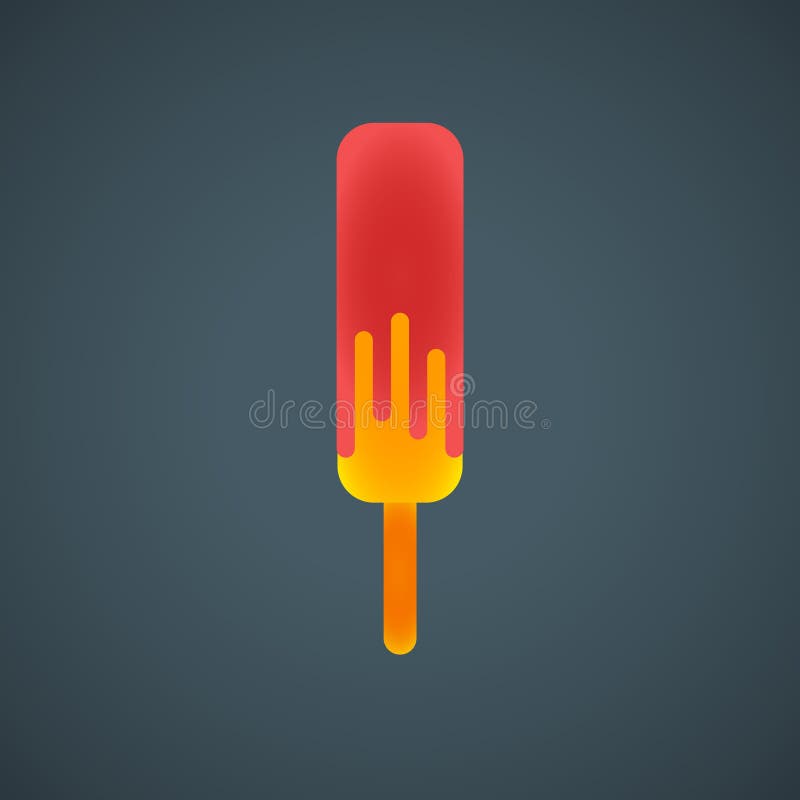 Ice Cream Stick. Vector Illustration Decorative Design Stock Vector ...