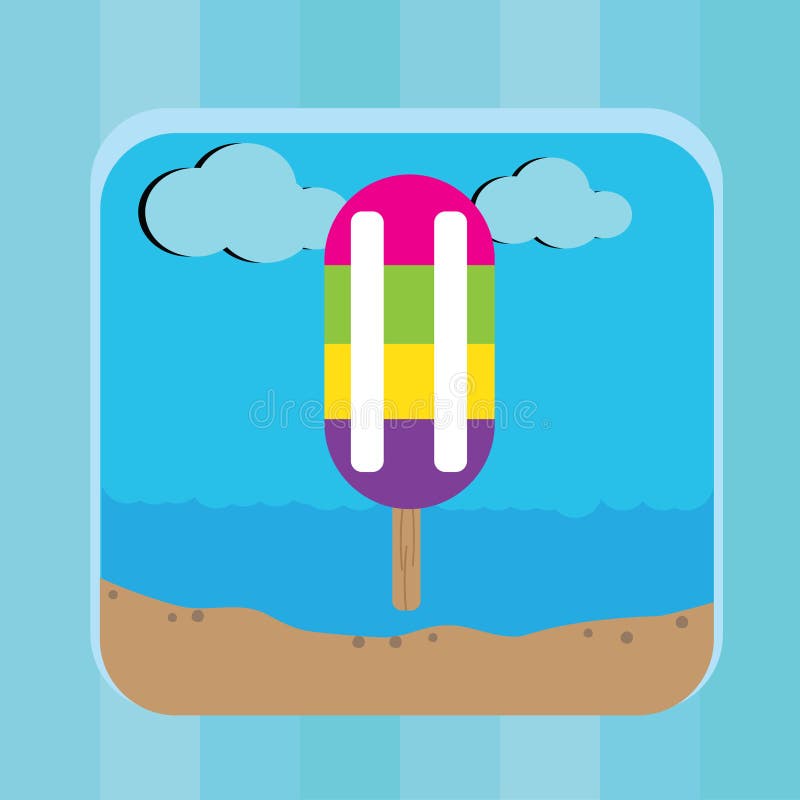 Ice Cream Stick. Vector Illustration Decorative Design Stock Vector ...