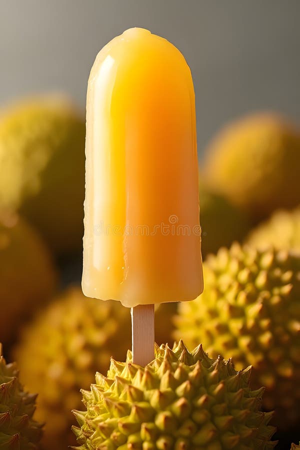 Ice Cream Sticks on Top of Lots of Durians Stock Illustration ...