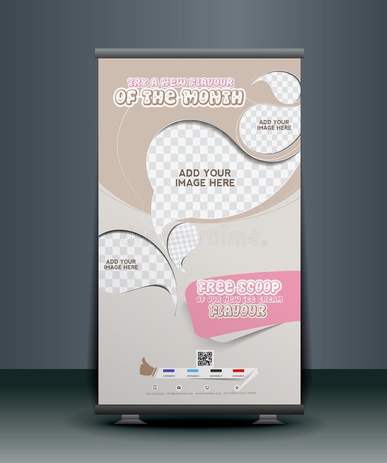 Ice Cream Store Roll Up Banner Stock Illustrations – 1 Ice Cream Store ...