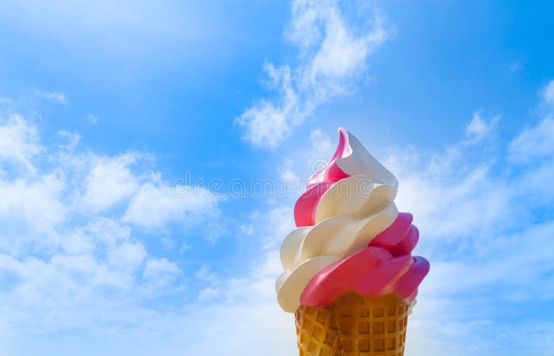Ice cream sun and blue sky stock image. Image of beach - 25083603