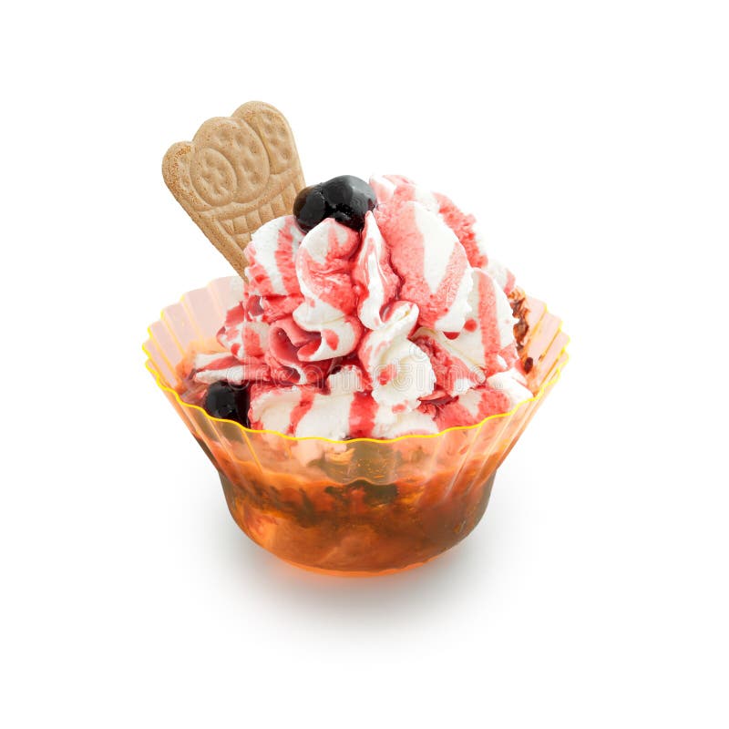 Ice cream sundae stock image. Image of sundae, life, biscuit - 26749523
