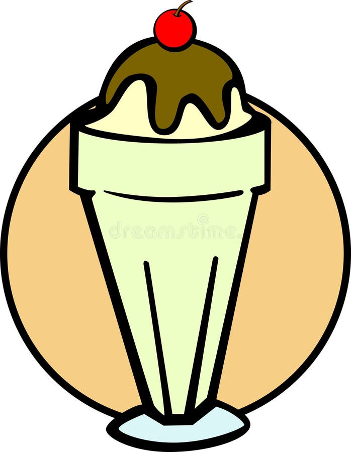 Ice Cream Sundae Vector Illustration Stock Vector - Illustration of ...