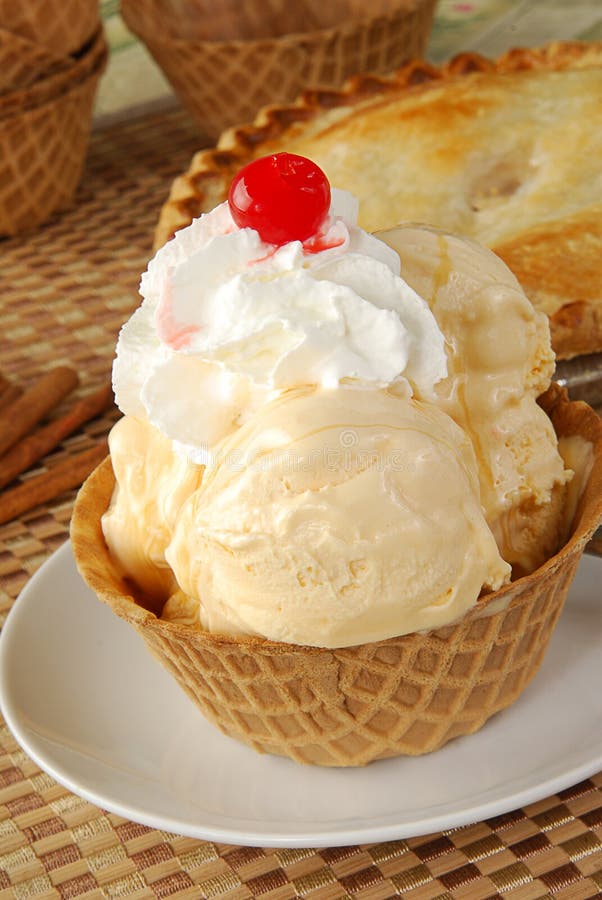 Ice Cream Sunday stock image. Image of french, whipped - 16742003