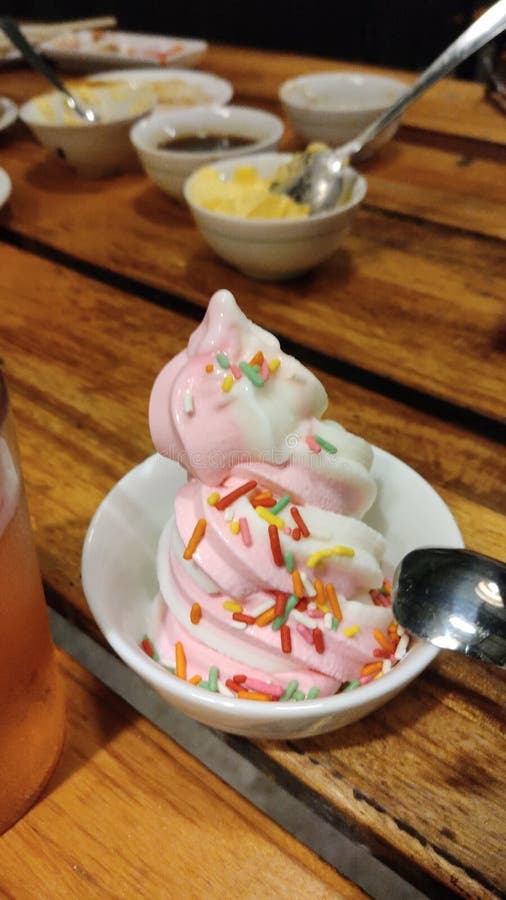 Ice cream sweat stock image. Image of food, dish, cream - 262903215