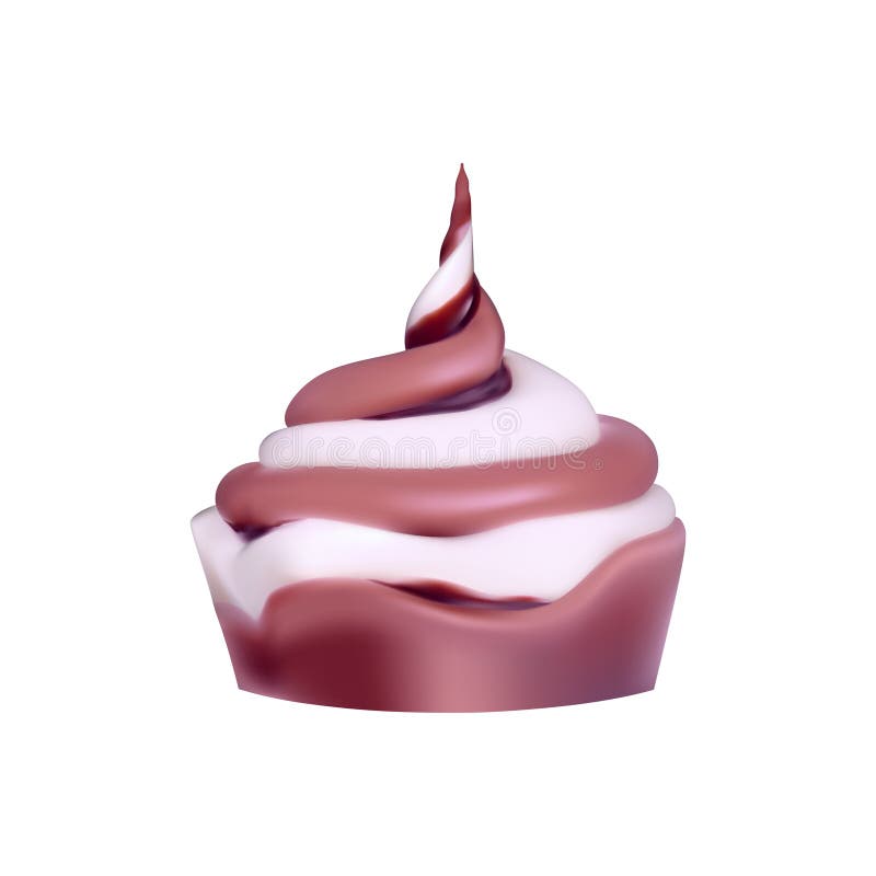 Ice Cream Swirl Composition Stock Illustration - Illustration of mixed ...