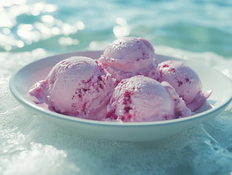 Ice Cream on Table stock photo. Image of enjoy, snack - 379782608