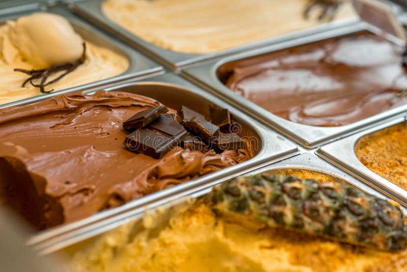 Ice cream in trays stock photo. Image of trays, delicious - 51519974