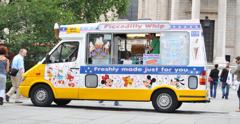 People in Ice Cream Van Queue Editorial Stock Photo - Image of dairy ...