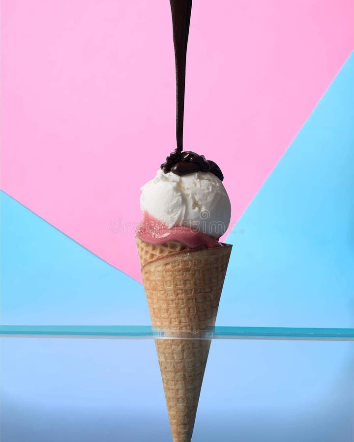 Ice Cream Vanilla Choco Cream Abstract Stock Image - Image of choco ...