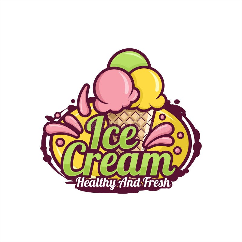Ice Cream Mascot Premium Logo Design Stock Vector - Illustration of ...