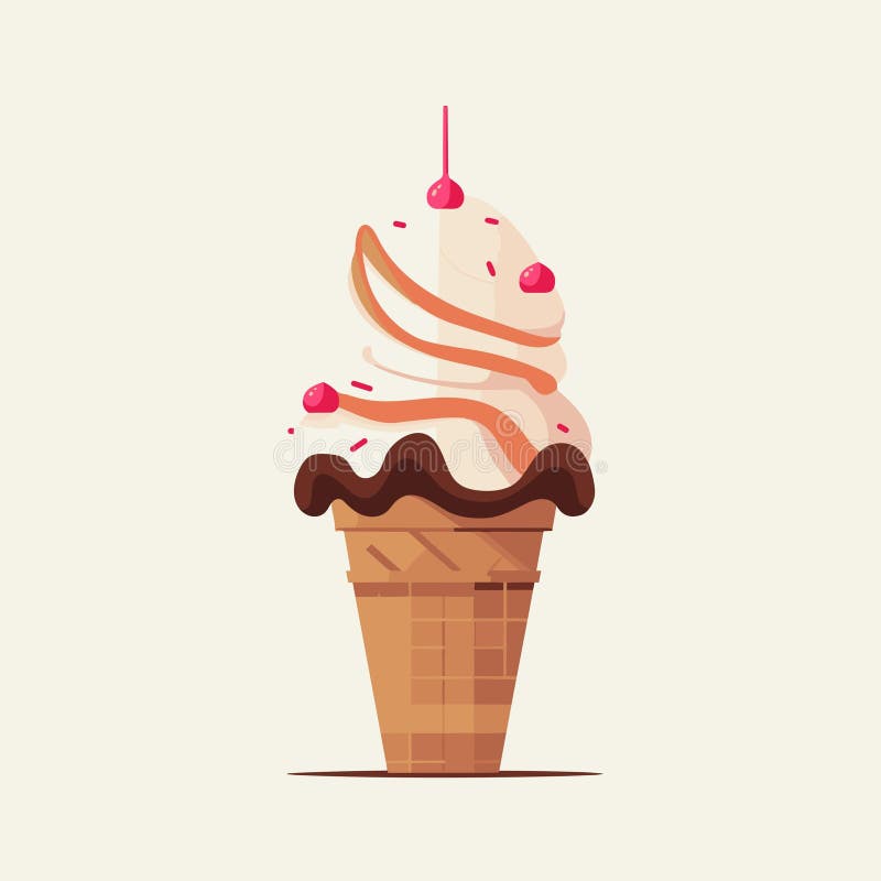 Ice Cream Vector Flat Minimalistic Isolated Illustration Stock Vector ...